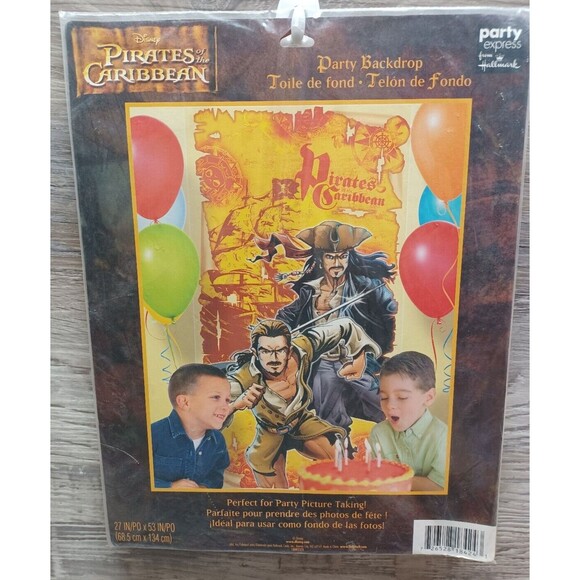 Hallmark | Party Supplies | Disney Hallmark Party Backdrop Pirates Of ...